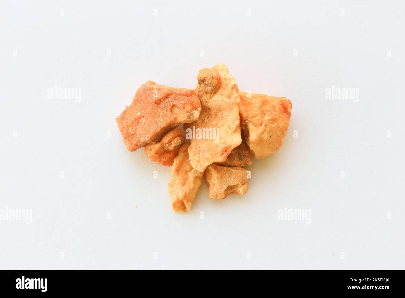 Natural aromatic incense benzoin resin isolated on a white background ...