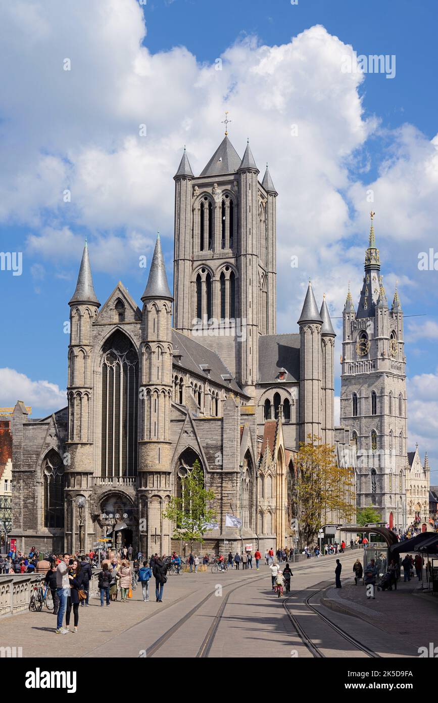 St. Nicholas Church, Ghent, East Flanders, Flanders, Belgium Stock ...