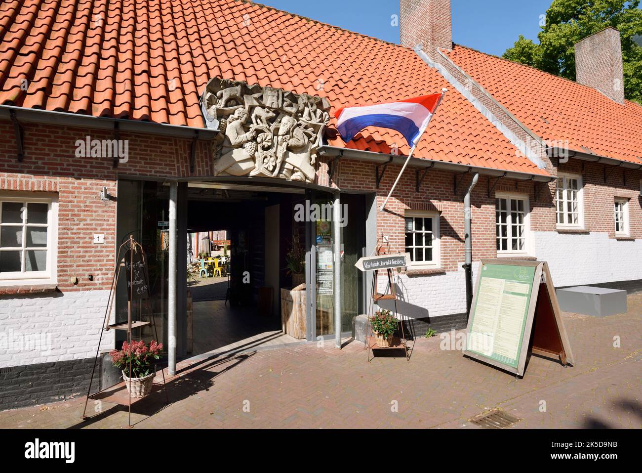 Entrance from restaurant, Middelburg, Walcheren, Zeeland, Netherlands ...