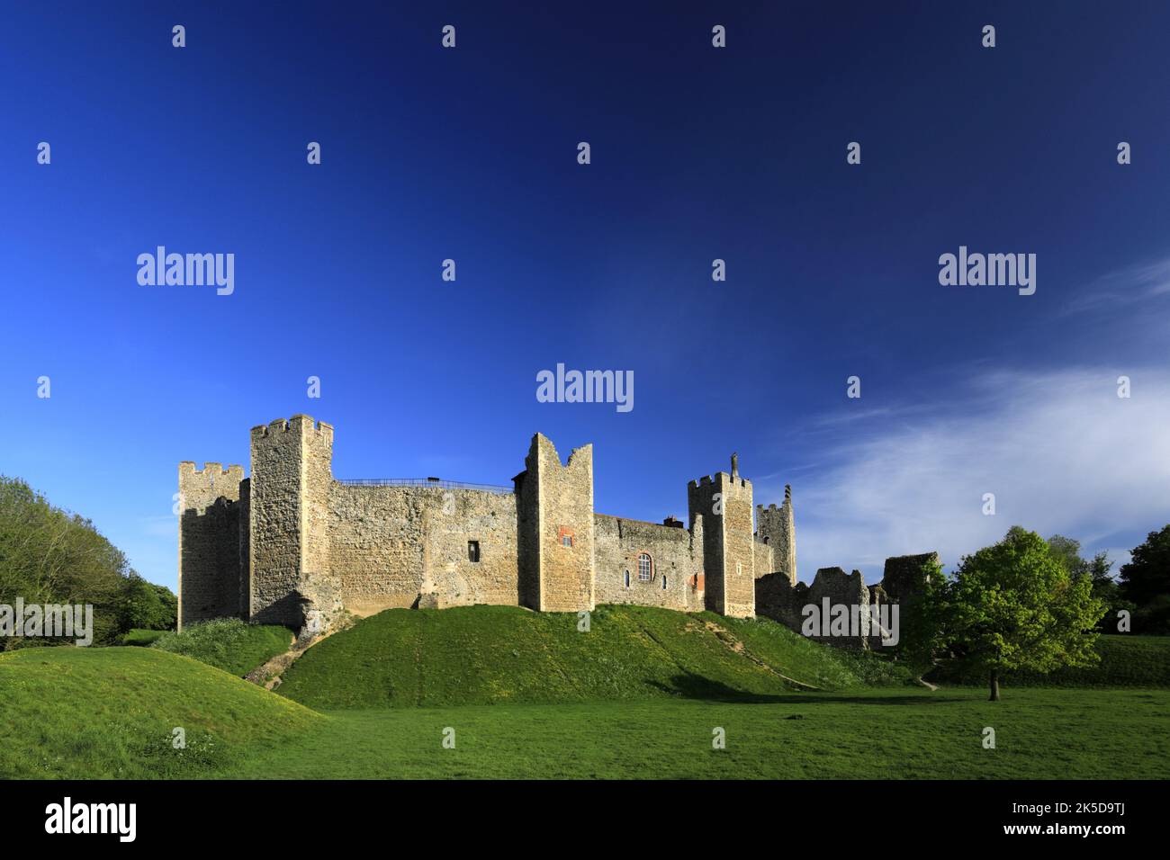 View of Framlingham Castle (1157-1216,) Framlingham village, Suffolk ...