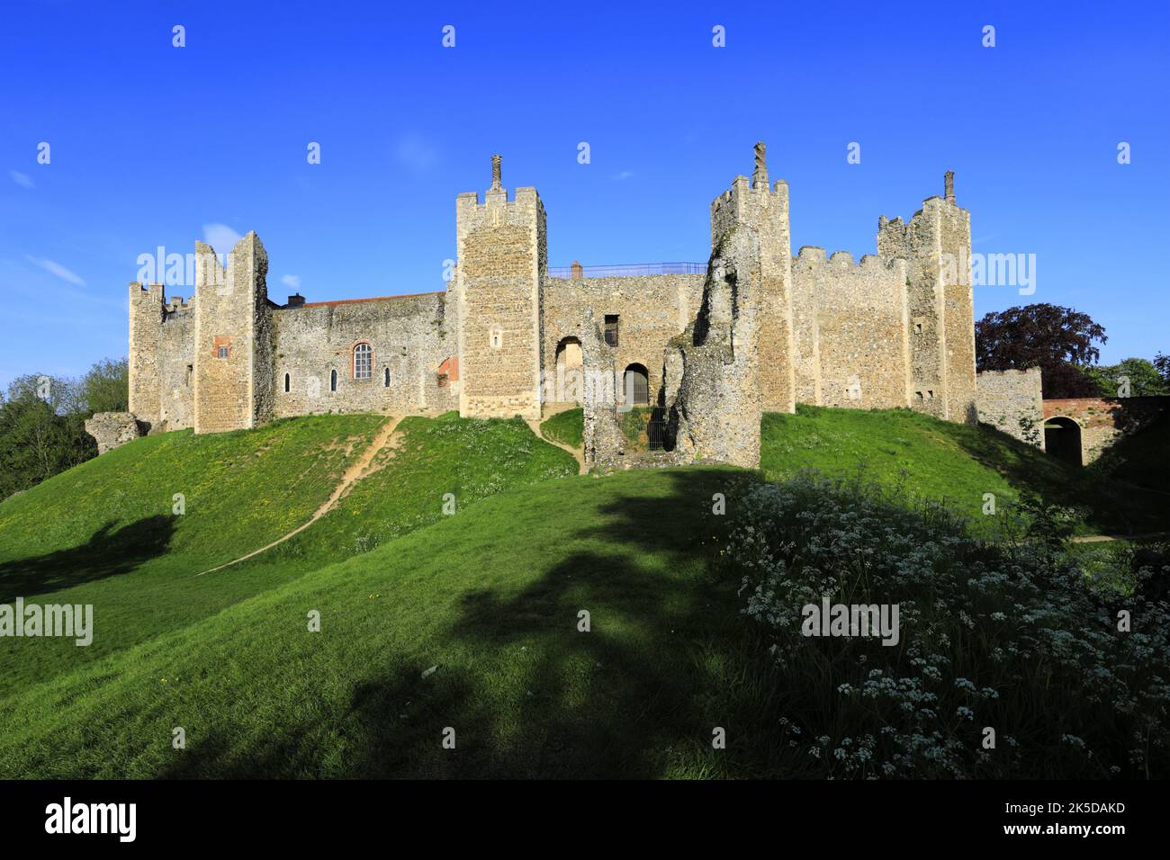 View of Framlingham Castle (1157-1216,) Framlingham village, Suffolk ...