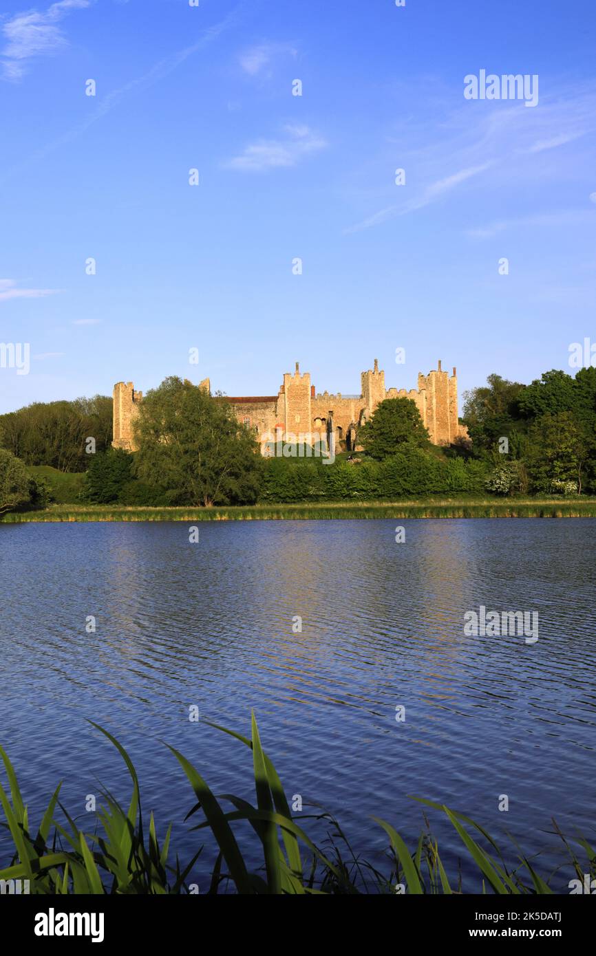 View of Framlingham Castle (1157-1216,) Framlingham village, Suffolk ...