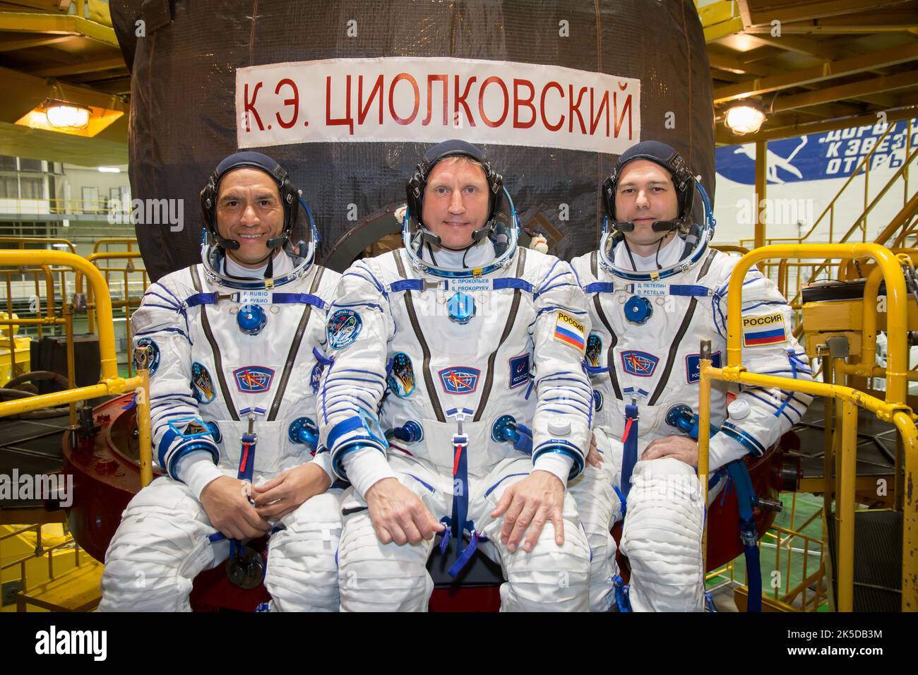 At the Baikonur Cosmodrome in Kazakhstan, NASA astronaut Frank Rubio ...
