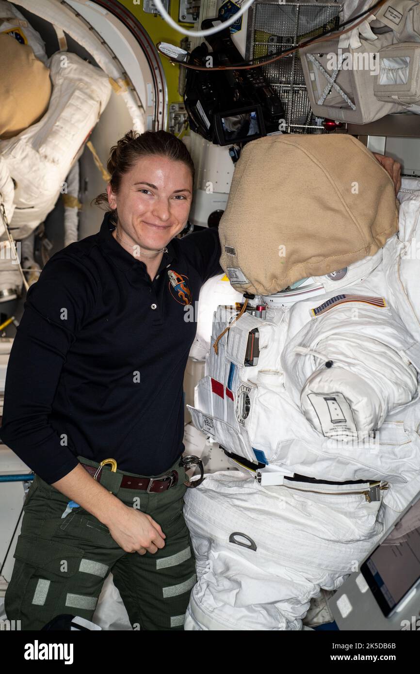 NASA astronaut and Expedition 66 Flight Engineer Kayla Barron services ...