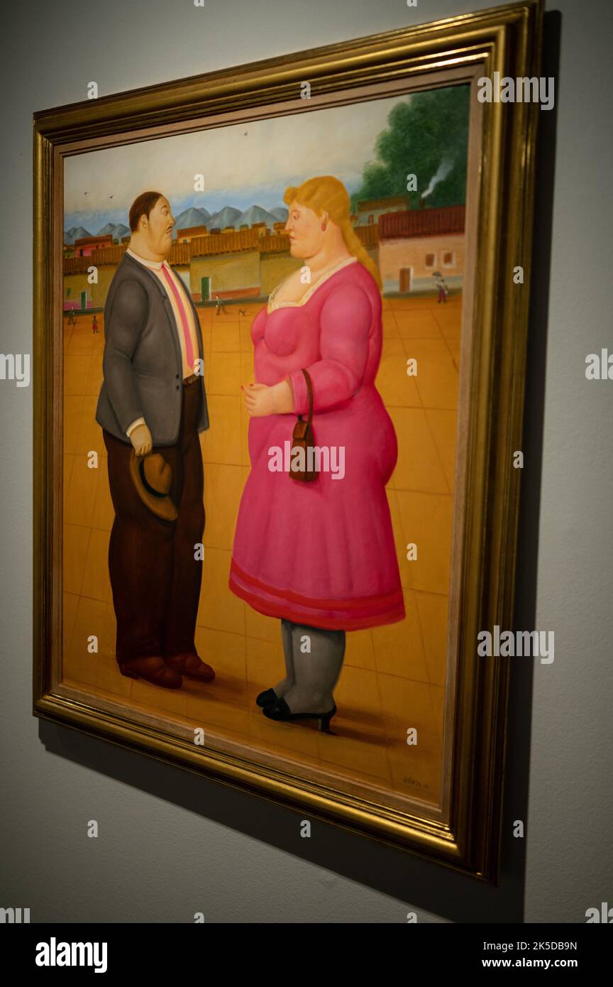 Couple in the plaza, Oil on Canvas, 2014. "Fernando Botero, Sensuality ...
