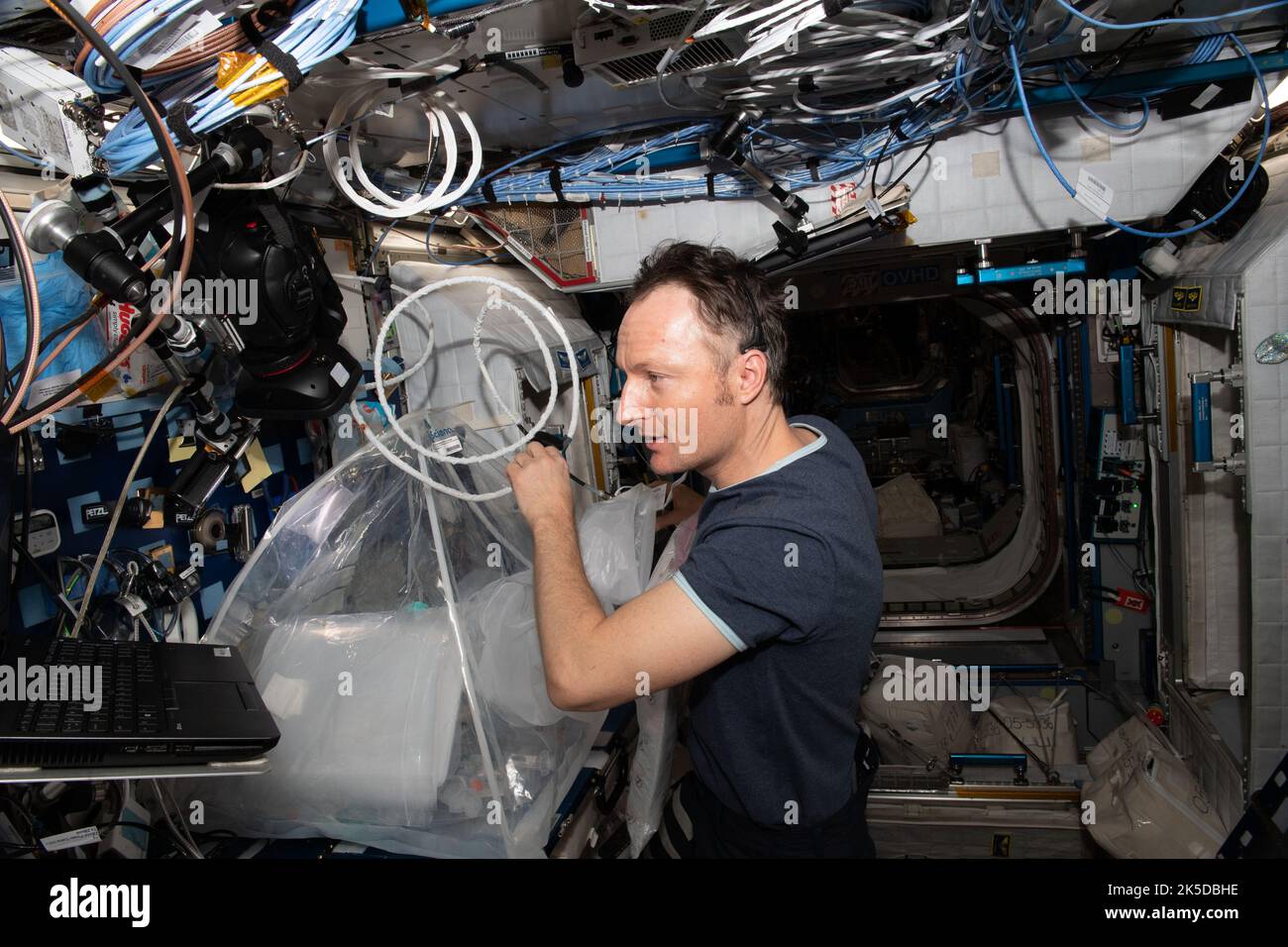 ESA (European Space Agency) astronaut and Expedition 66 Flight Engineer ...