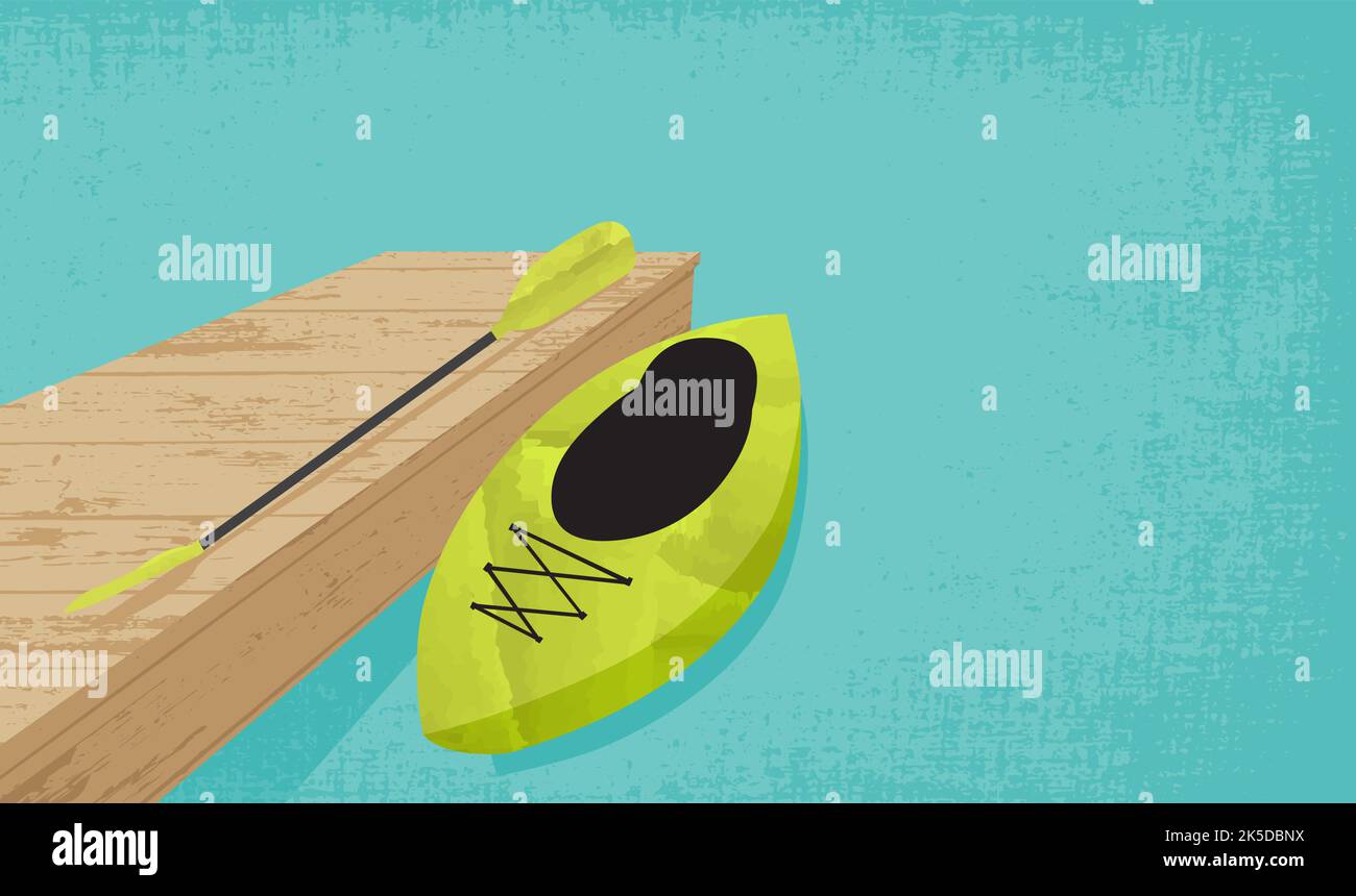 Paddle kayak cut out Stock Vector Images - Alamy
