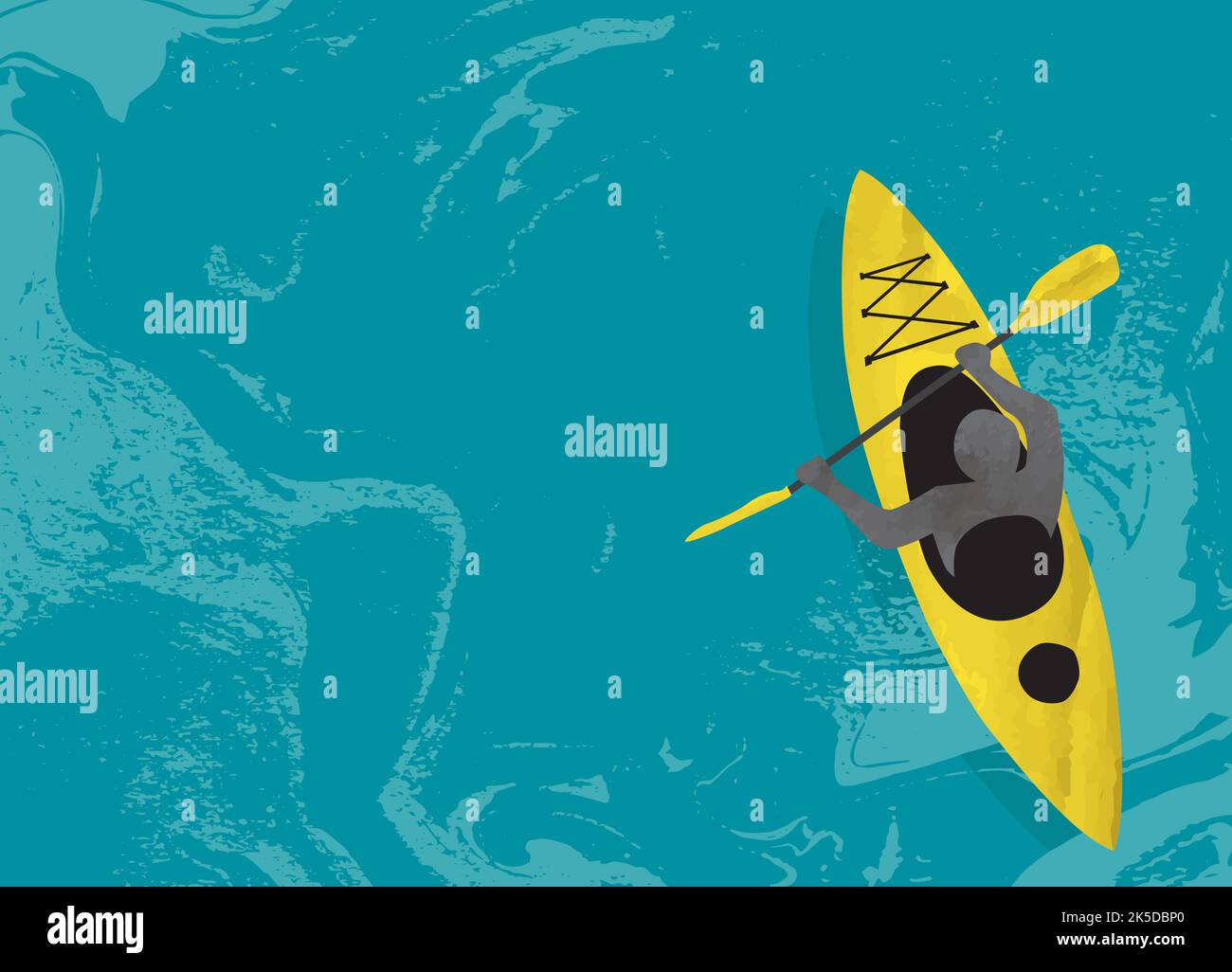 Kayaking ocean scene Stock Vector Images - Alamy