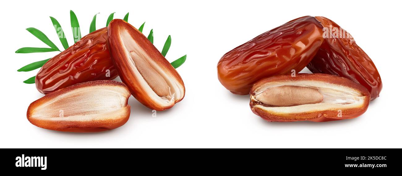 Dates isolated on white background with full depth of field Stock Photo ...