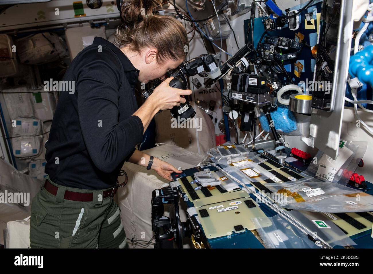 Kayla Barron conducts MVP-Plant-01 experiments on the ISS, observing ...