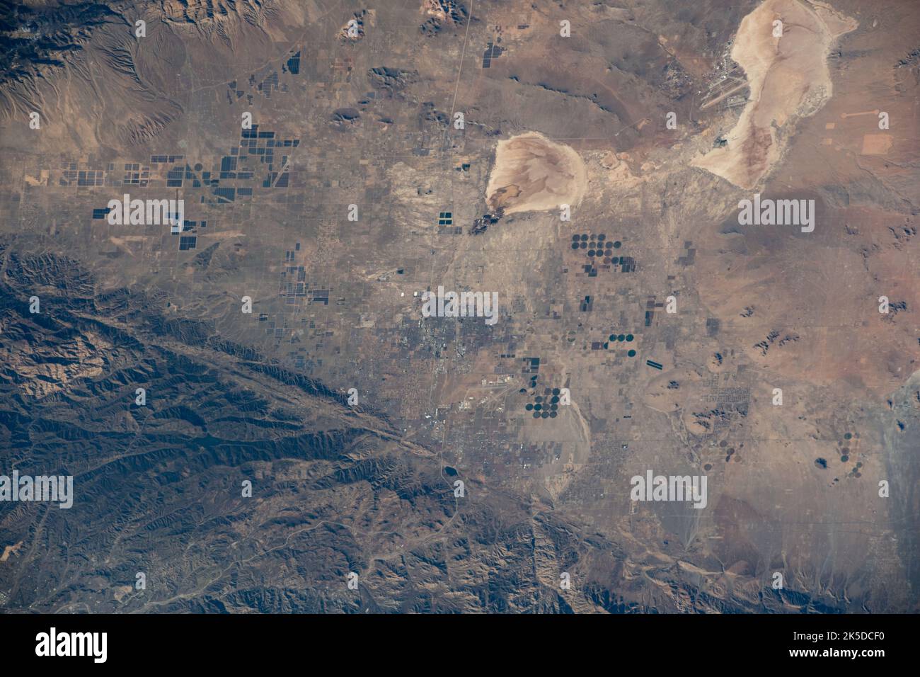 Edwards Air Force Base (upper right) in California is pictured from the ...
