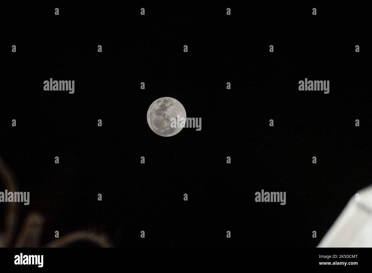 The Full Moon is observed from the International Space Station while ...