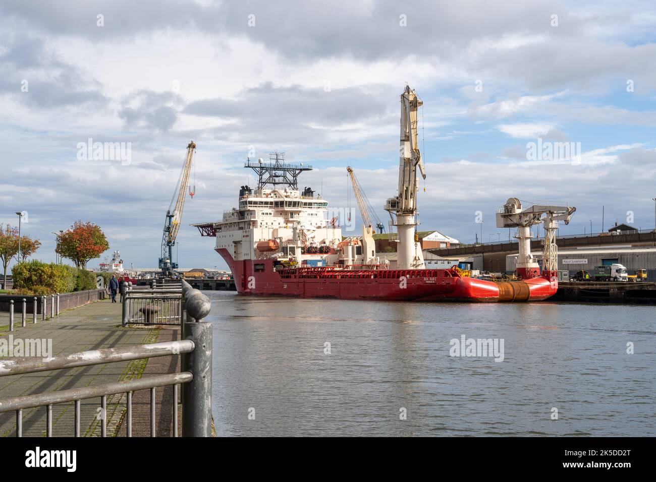 The BOA Sub C Offshore Support Vessel at Port of Sunderland, UK Stock ...