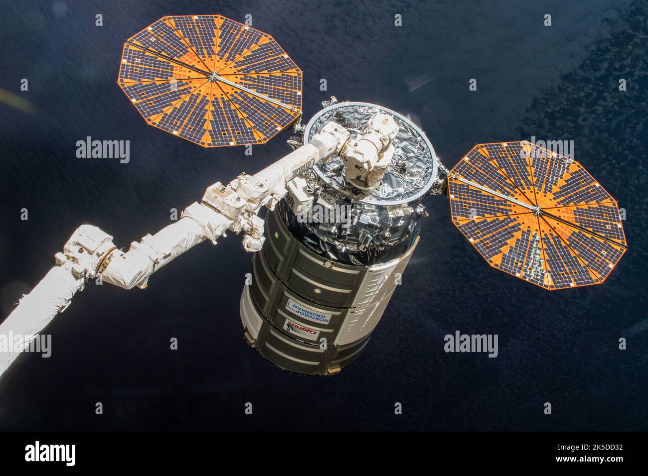Northrop Grumman's Cygnus space freighter, with its prominent cymbal ...
