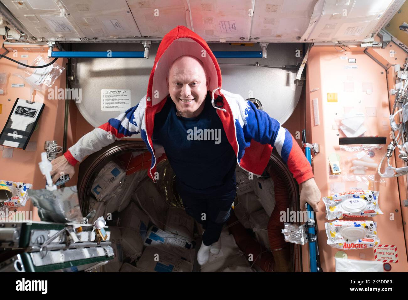 Roscosmos cosmonaut and Expedition 67 Commander Oleg Artemyev smiles ...