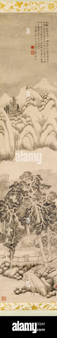 Snowy landscape, 1818 Stock Photo - Alamy