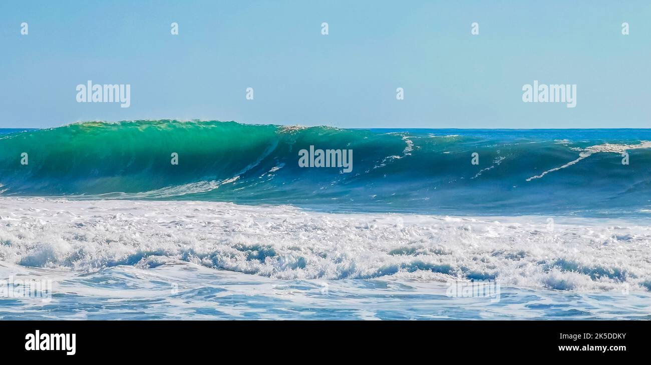 Extremely huge big surfer waves on the beach in Zicatela Puerto ...