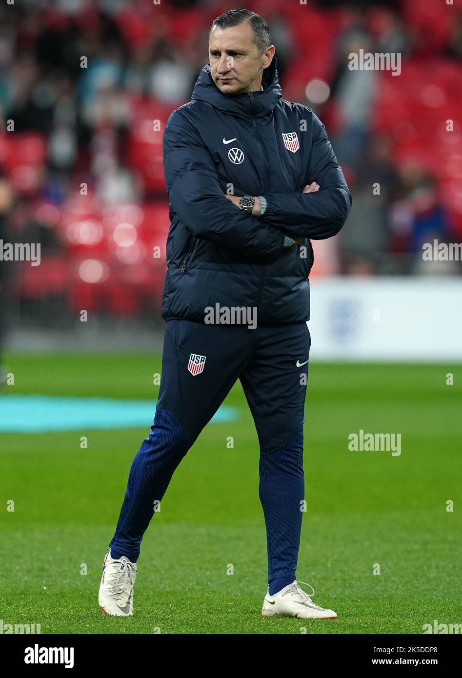 USA manager Vlatko Andonovski before the international friendly match ...
