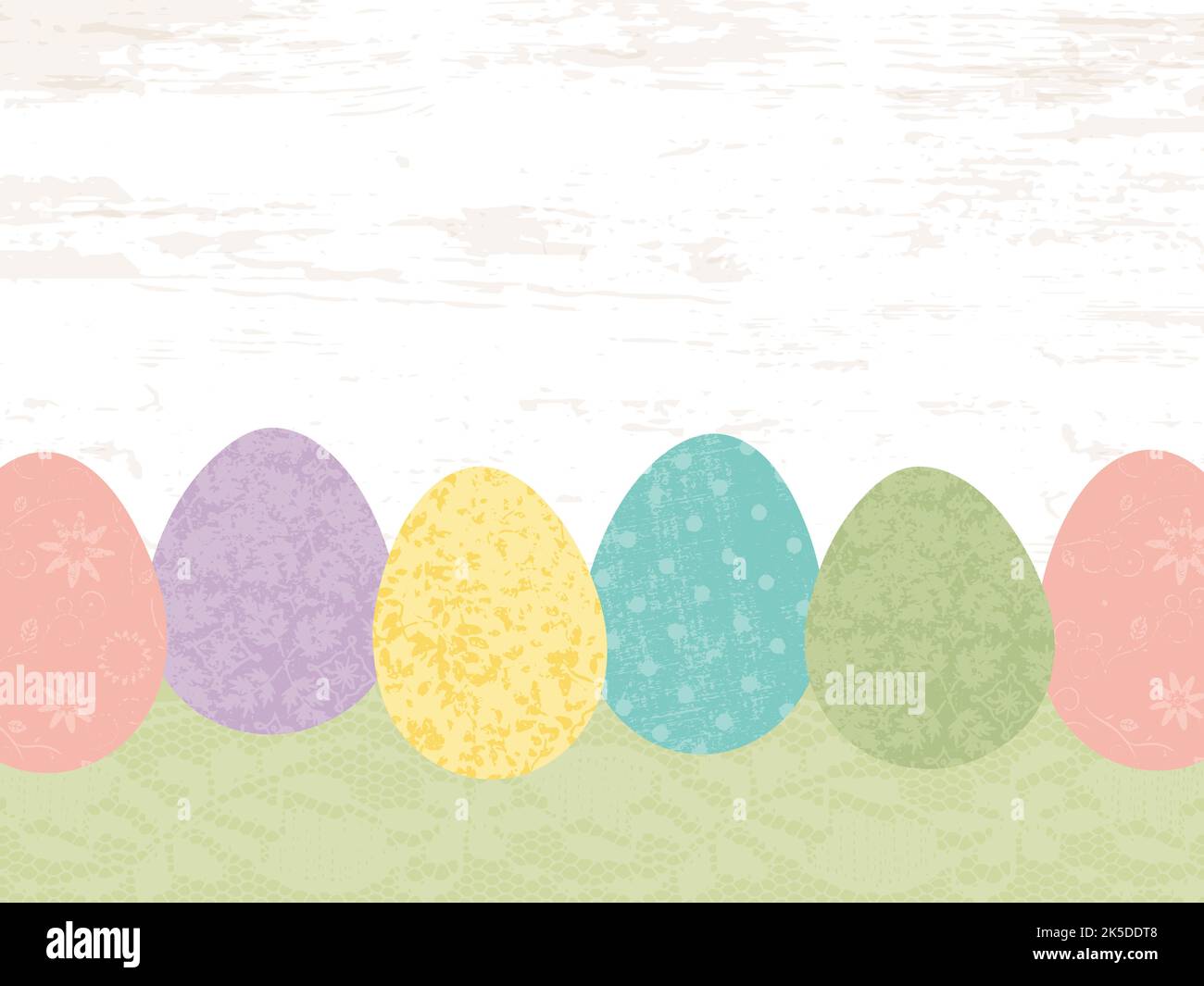Easter eggs border, in a cut paper style with textures Stock Vector ...