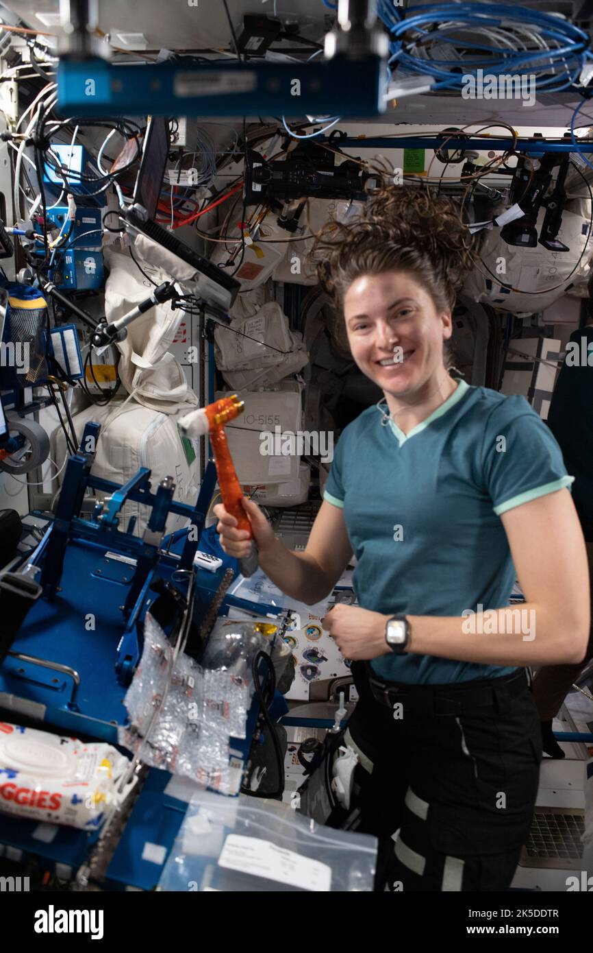 NASA astronaut and Expedition 67 Flight Engineer Kayla Barron is ...