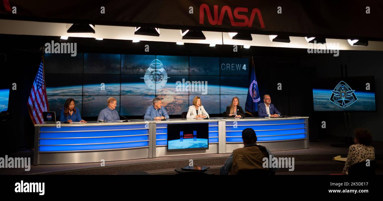 Megan Cruz, NASA Communications, left, NASA Administrator Bill Nelson ...