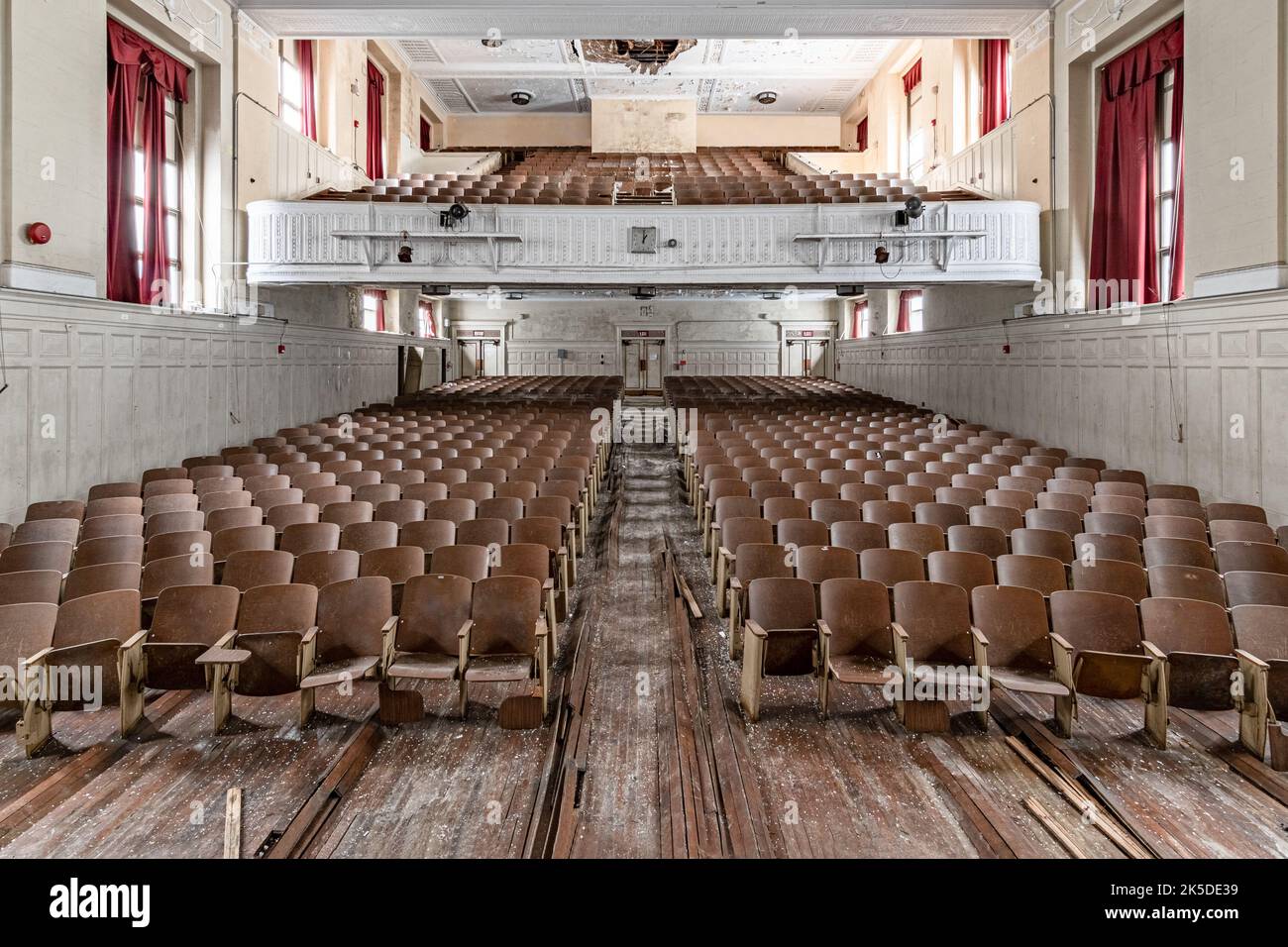 A theater with dilapidated floor Stock Photo - Alamy