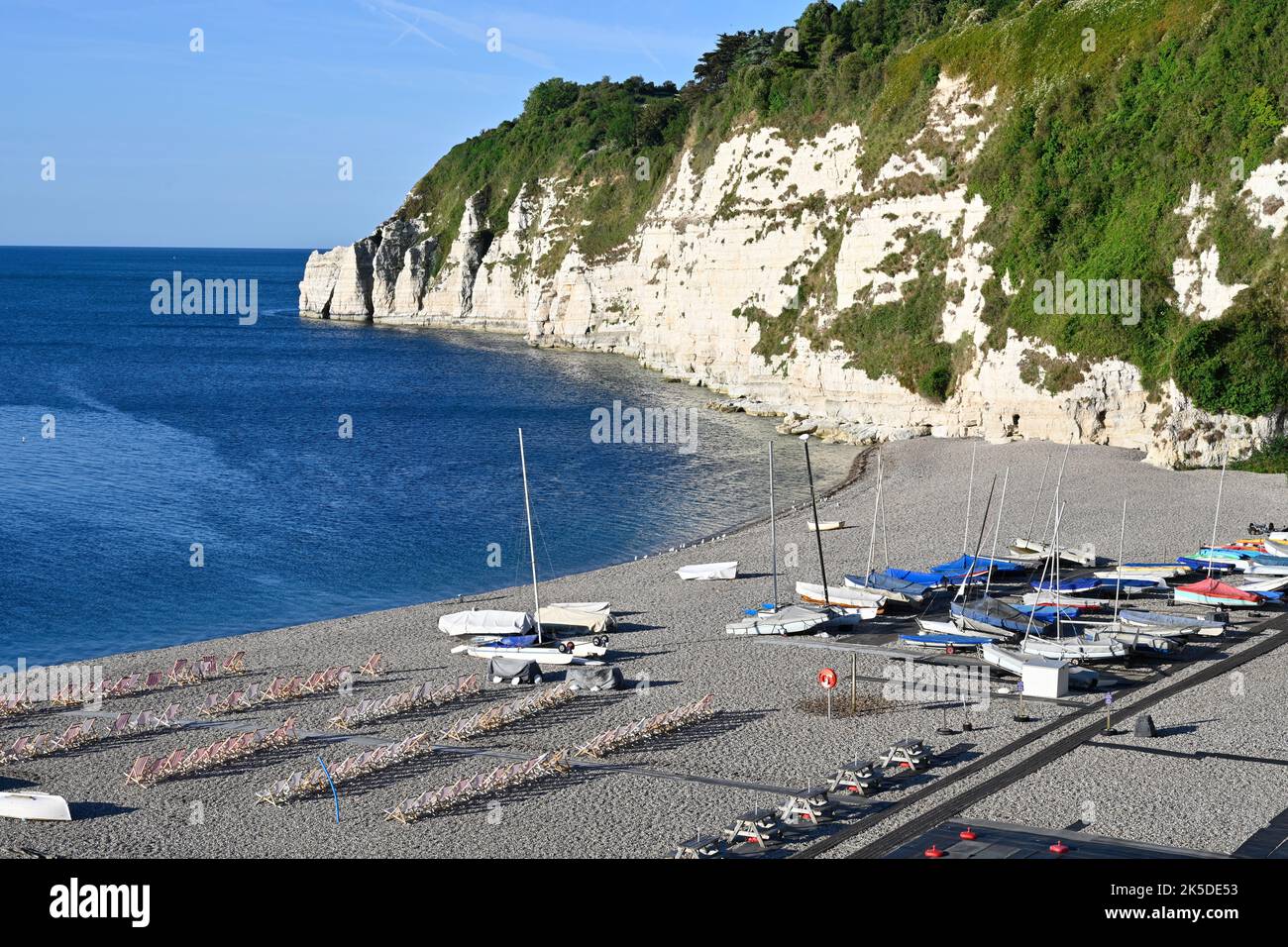 Beer Devon with Chalk Cliffs part of the Jurassic Coast. Taken from the ...