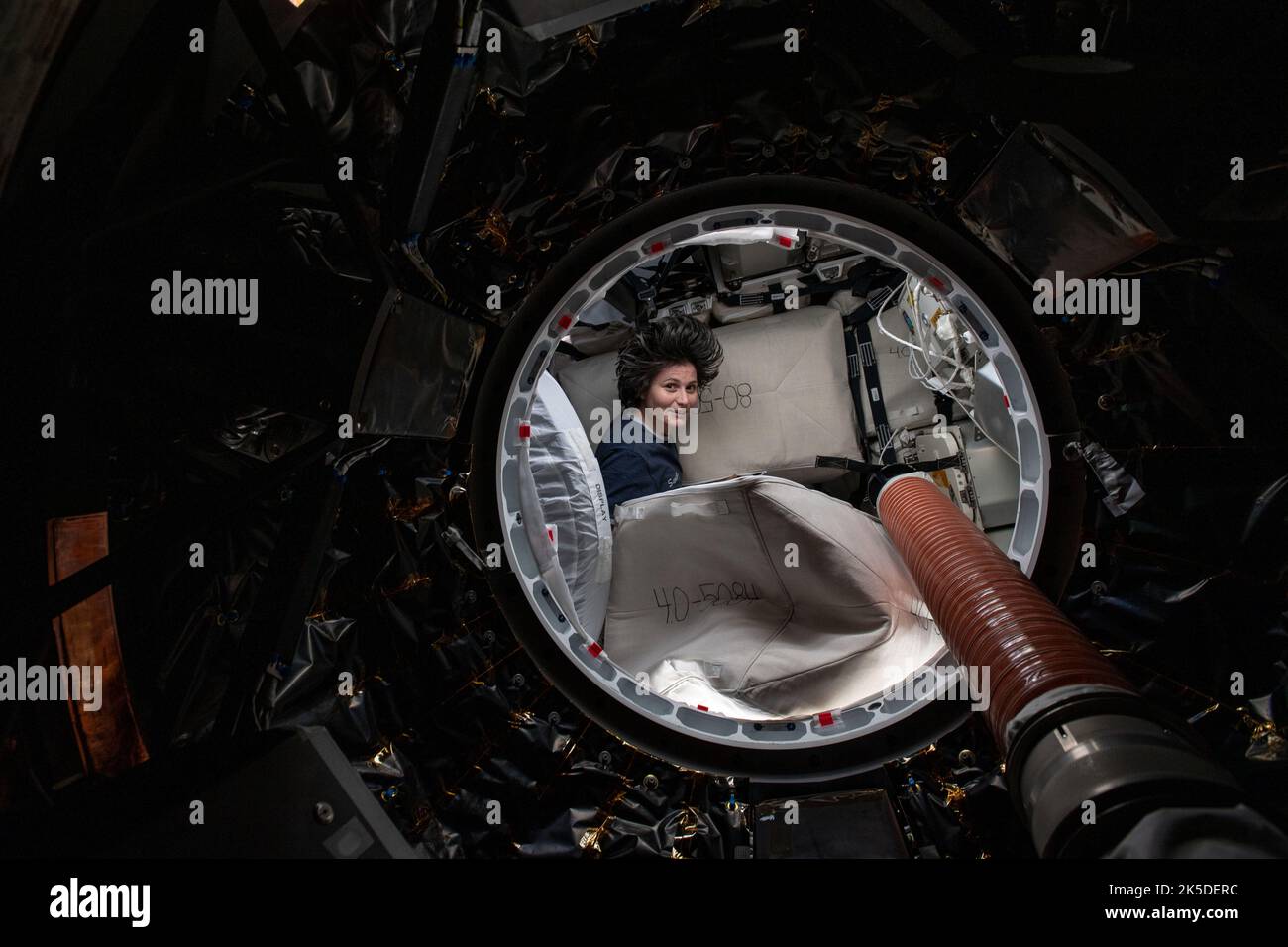 ESA (European Space Agency) astronaut and Expedition 67 Flight Engineer Samantha Cristoforetti ...