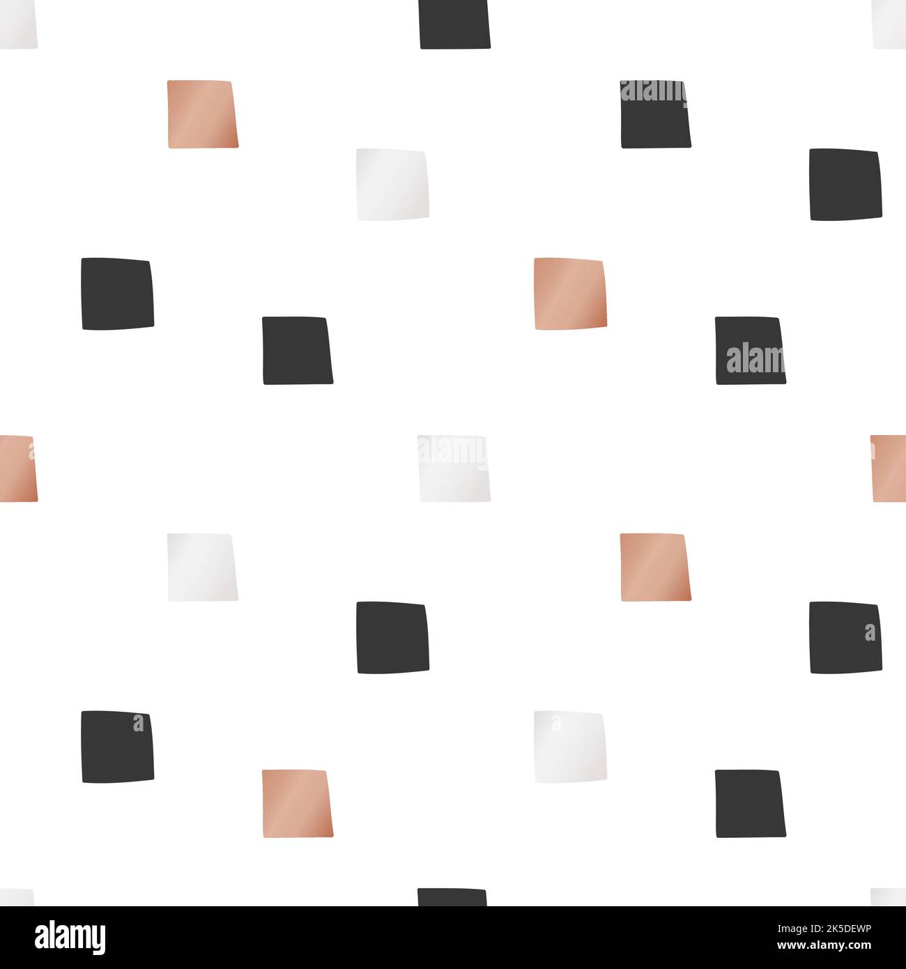 White Christmas and New Year's wrapping paper with sqares of gold and ...