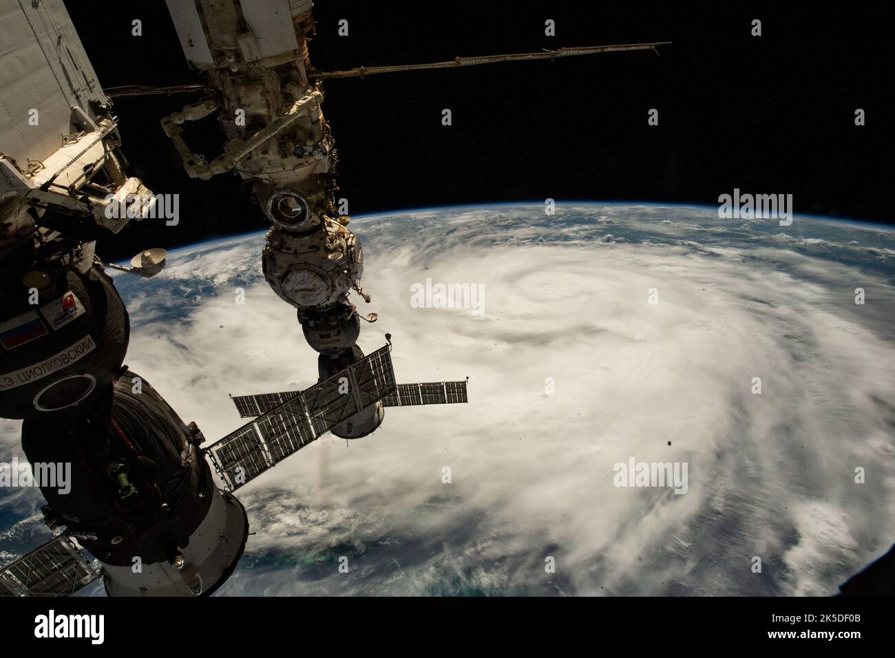 Hurricane Ian is pictured from the International Space Station as it ...