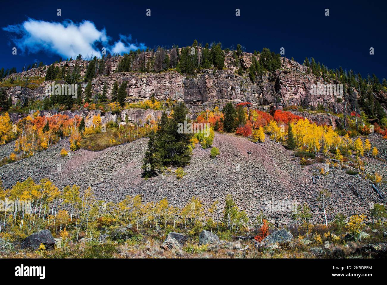 Fall colors along Mirror Lake Hwy. in northern Utah, USA Stock Photo ...