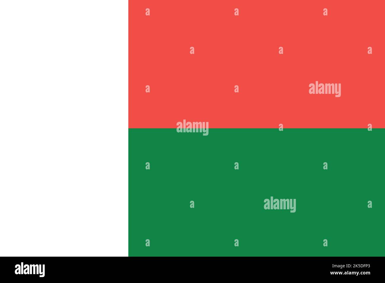 Flag of Madagascar. National symbol in official colors. Template icon ...