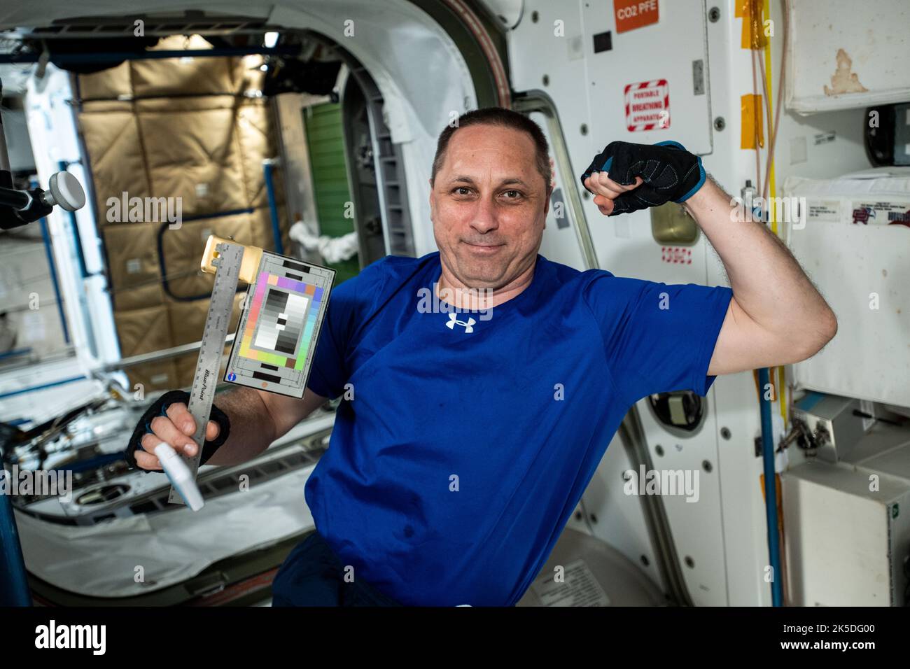 Roscosmos cosmonaut and Expedition 66 Commander Anton Shkaplerov poses ...