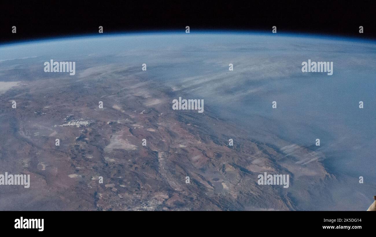 The Andes Mountain range is pictured from the International Space ...