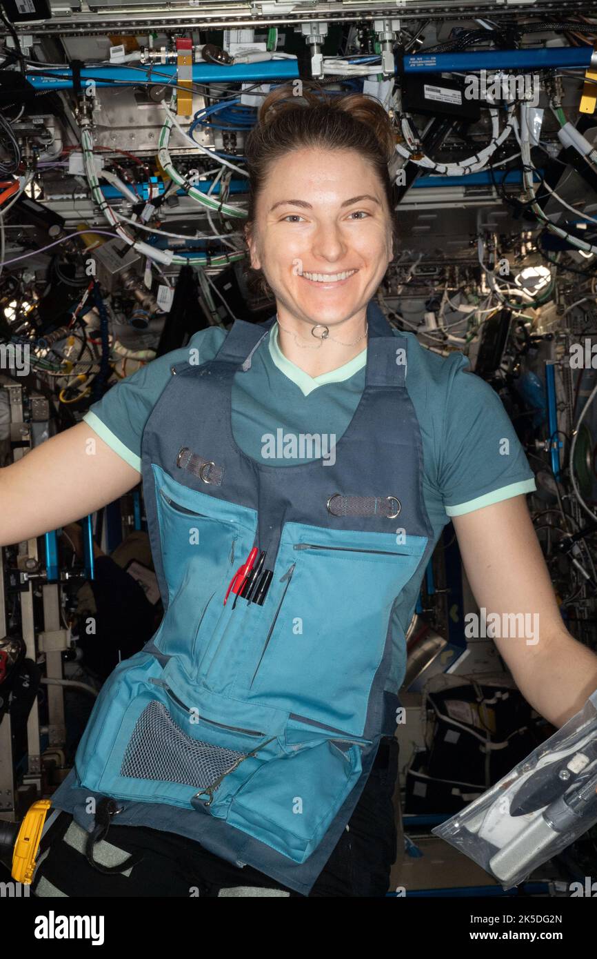NASA astronaut and Expedition 67 Flight Engineer Kayla Barron poses for ...