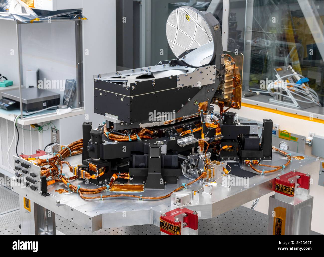 The DSOC flight laser transceiver at NASA JPL, photographed in April ...
