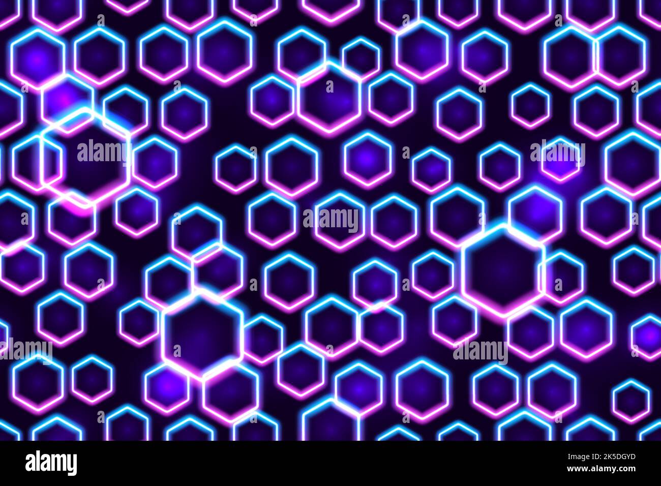 Purple and blue neon hexagons seamless pattern Stock Vector Image & Art ...