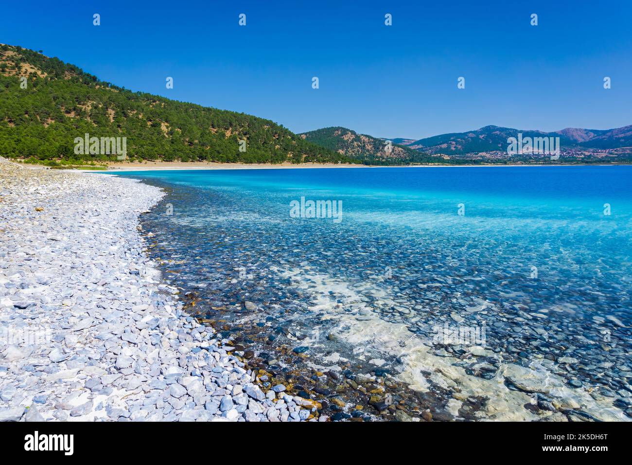 The Salda Lake is the deepest lake in Turkey. Burdur Province Stock ...