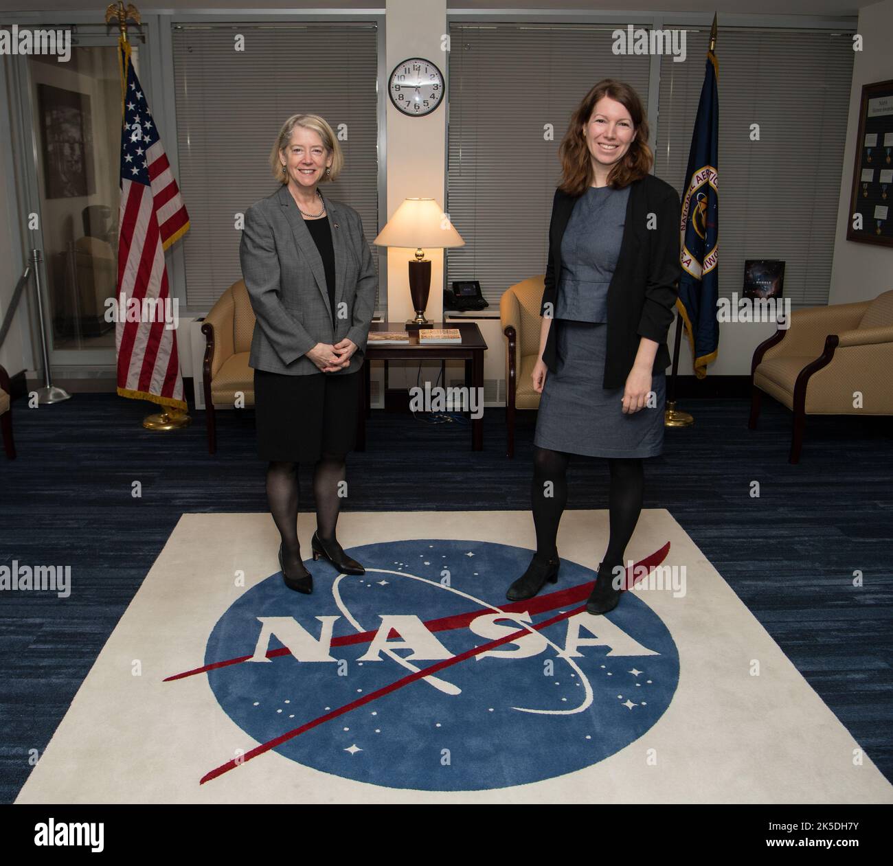NASA Deputy Administrator Pam Melroy poses with Dr. Anna Christmann ...