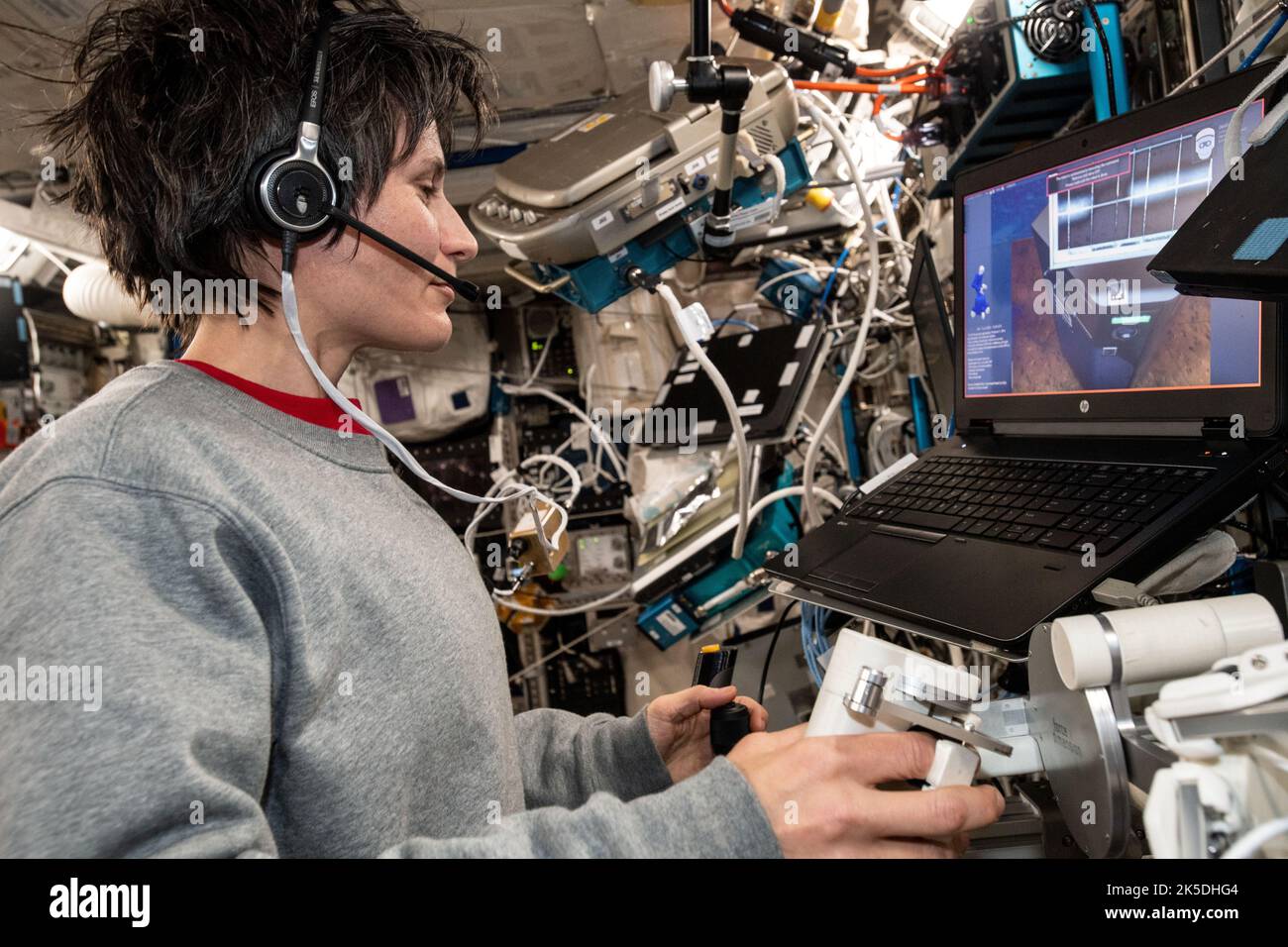 ESA (European Space Agency) astronaut and Expedition 67 Flight Engineer ...