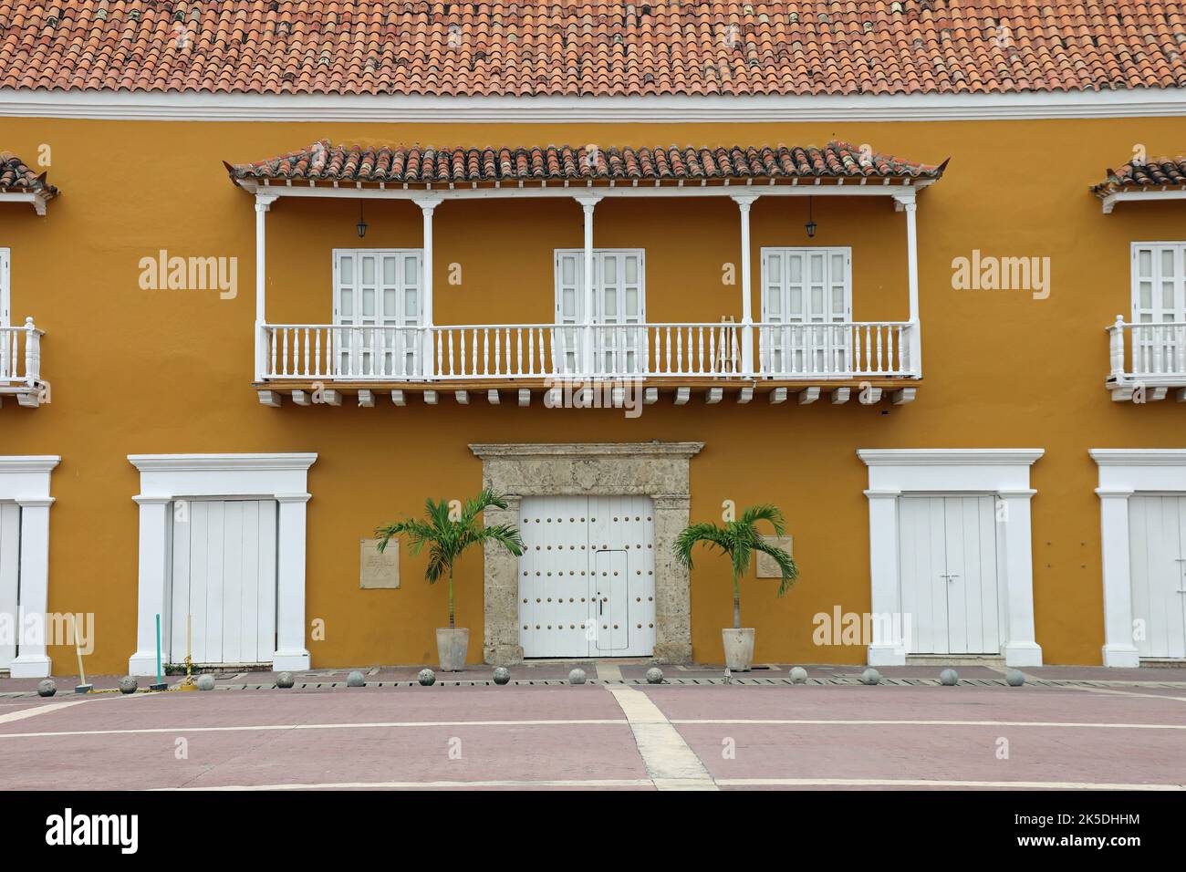 Preserved colonial architecture in the Old Town of Cartagena de Indias ...