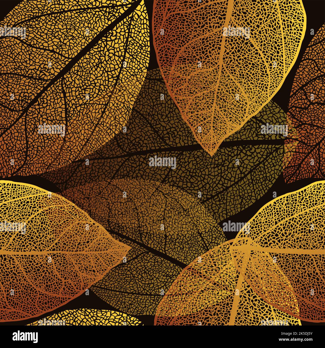 Autumn leaves background. Seamless pattern. Vector illustration. Fall ...