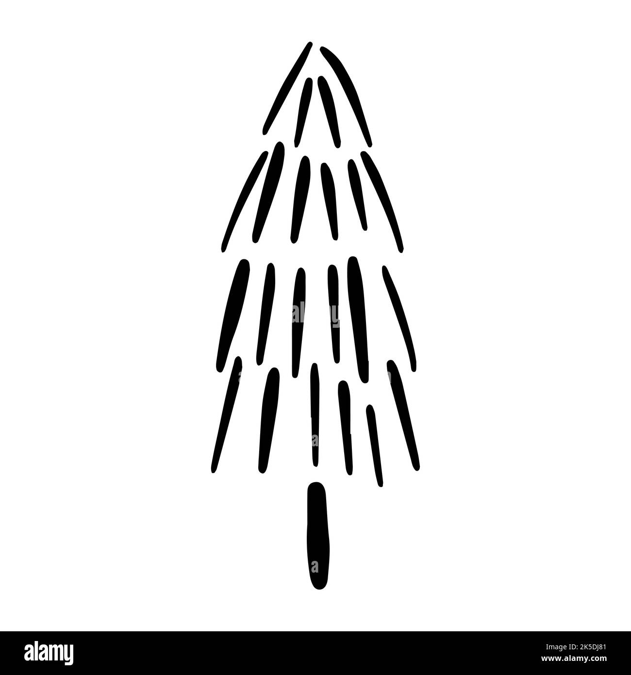 Vector Christmas tree outline icon Stock Vector Image & Art - Alamy