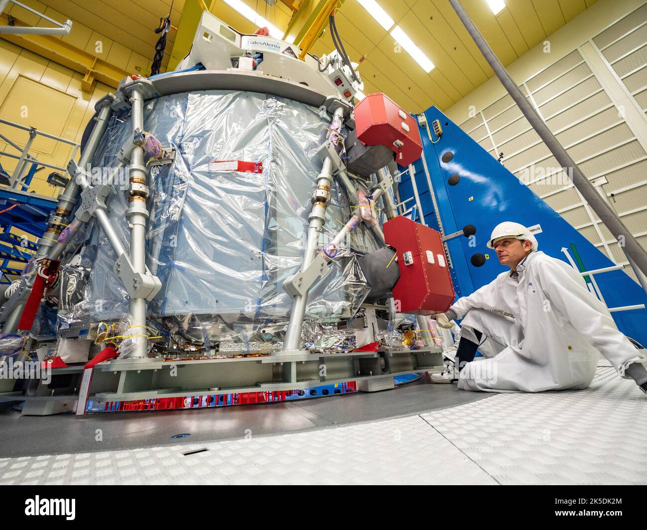 Technicians at the Airbus facility in Bremen, Germany prepare the ...