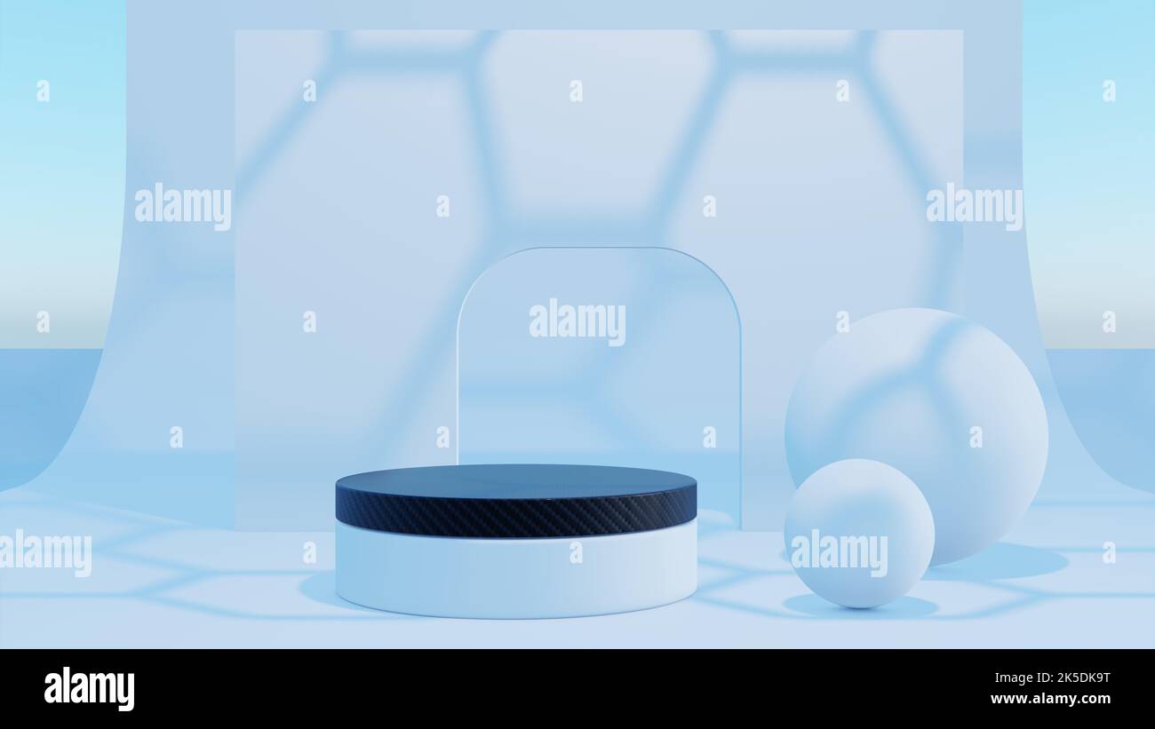 Geometric background for product demonstration, display with carbon ...