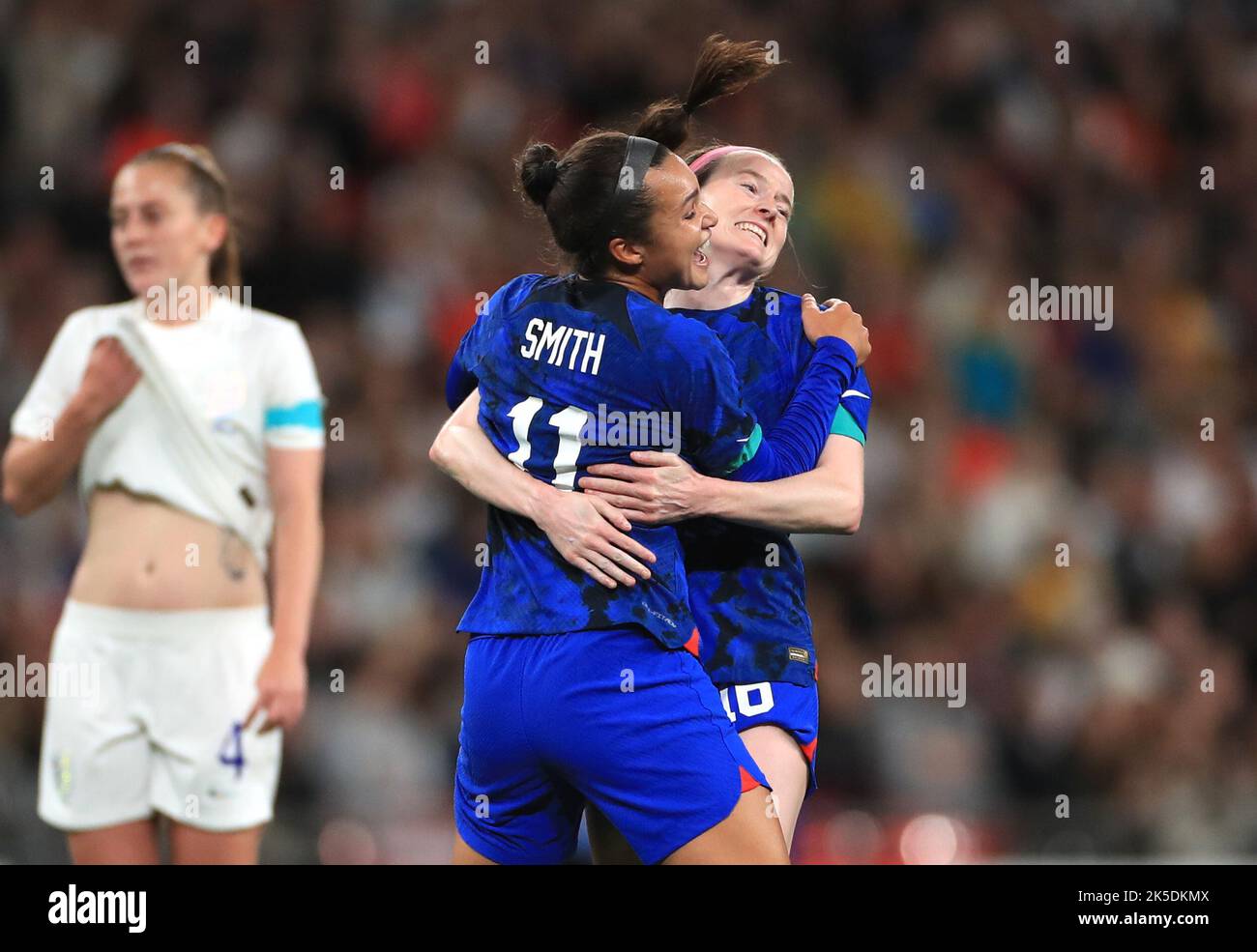 USA's Sophia Smith celebrates scoring their side's first goal of the ...