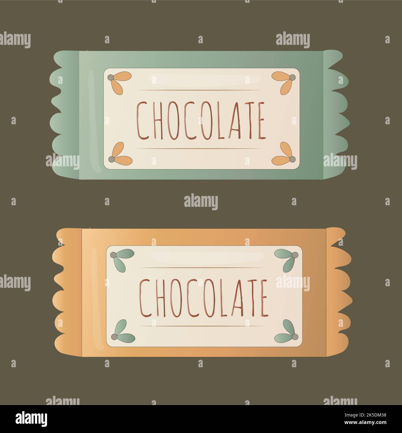 Two chocolate bars on a chocolate milk spill liquid with bold text on ...