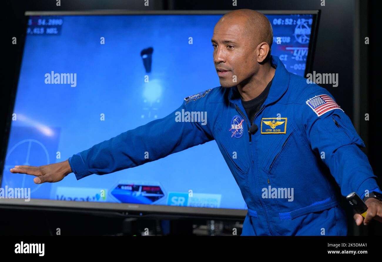NASA astronaut Victor Glover talks with school students in person and ...