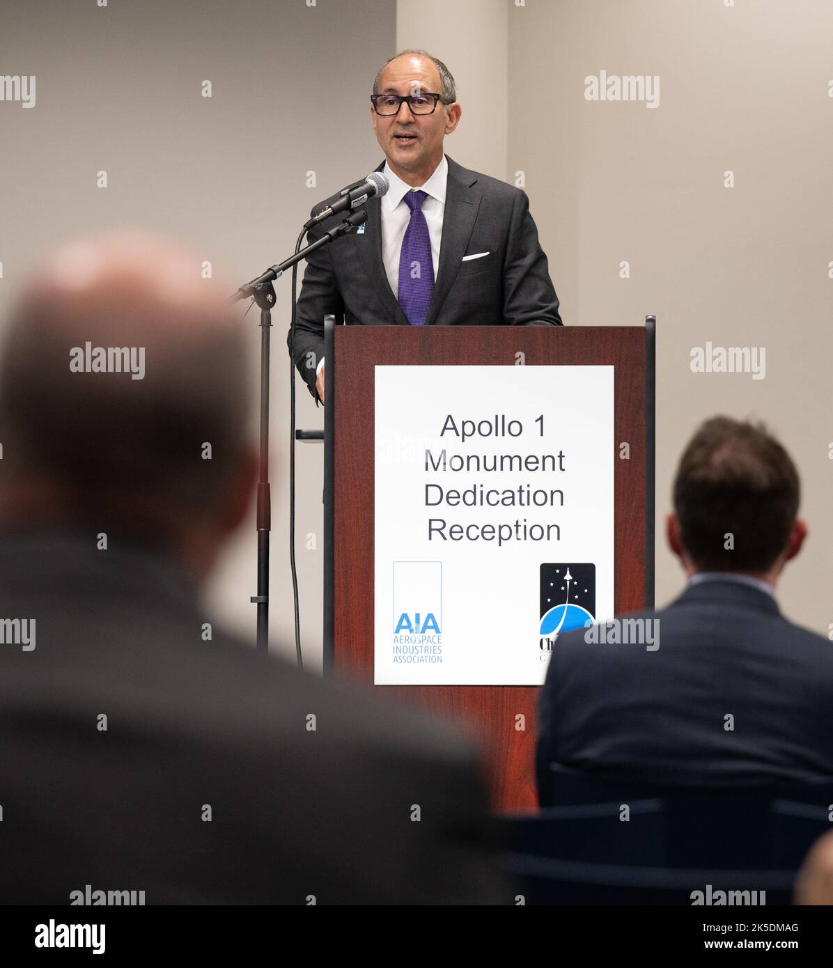 Lance Bush, President and CEO of the Challenge Center, delivers remarks ...