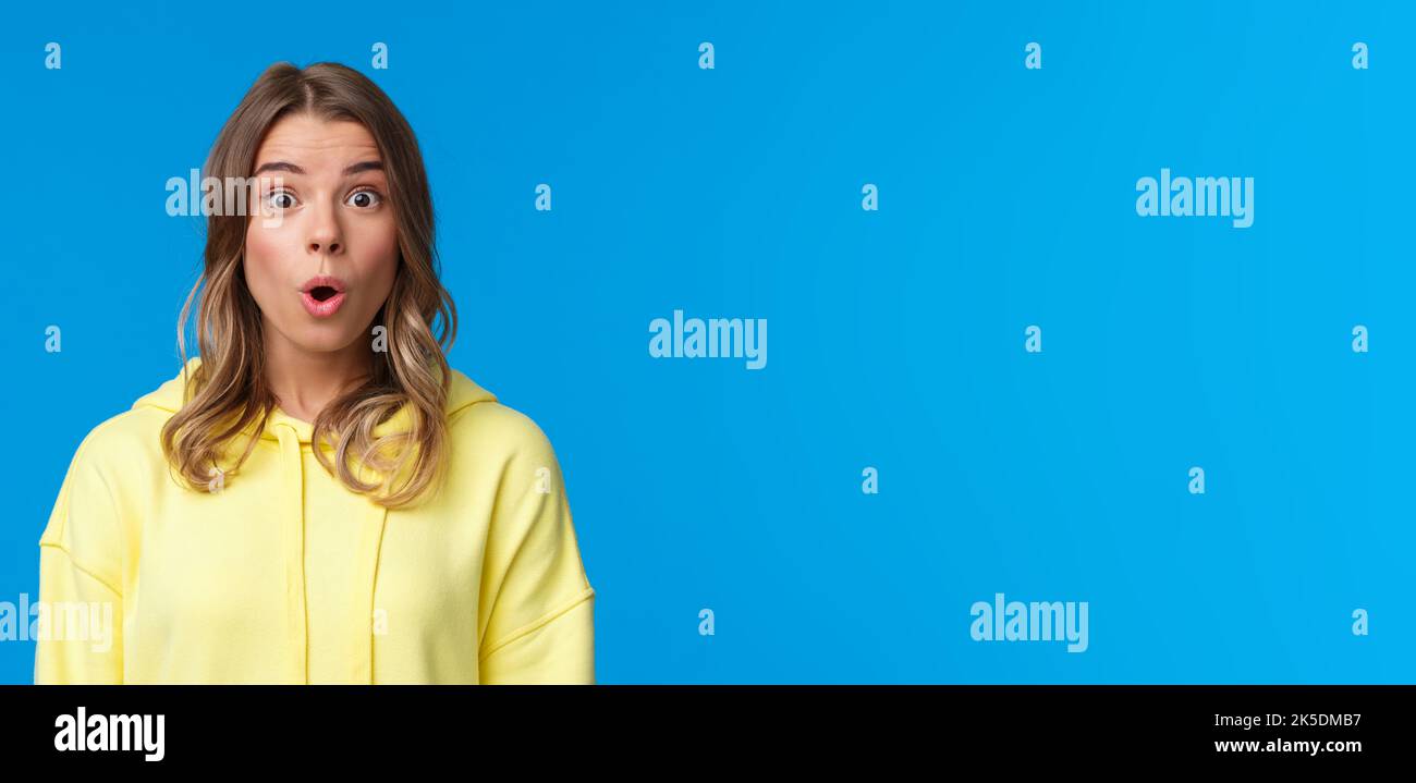 Close-up portrait of intrigued and curious good-looking young teenage ...